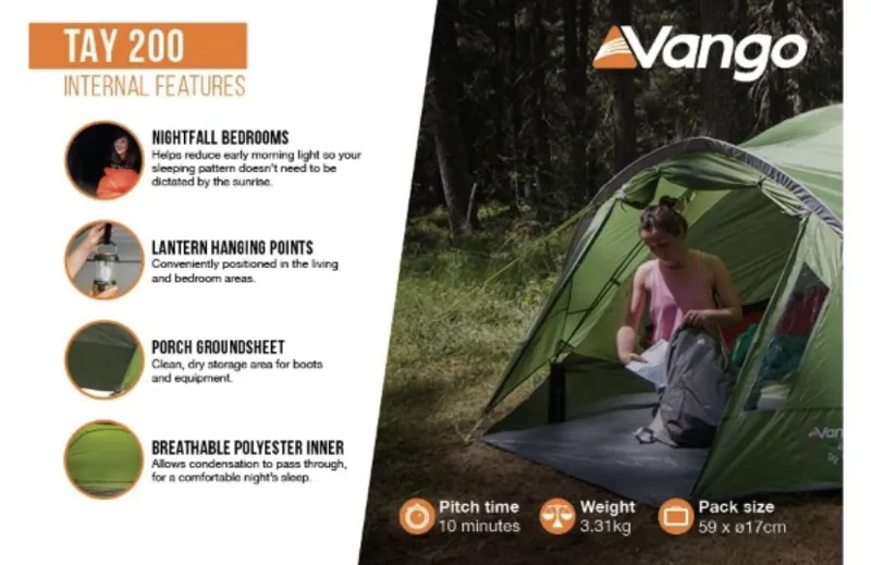 Tent 2 person Vango tay 200